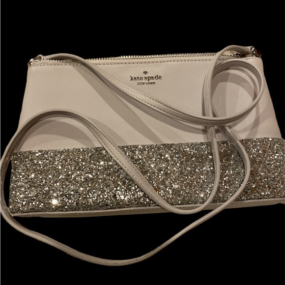 kate spade | Bags | Kate Spade Grey Sparkling Shoulder Bag | Poshmark